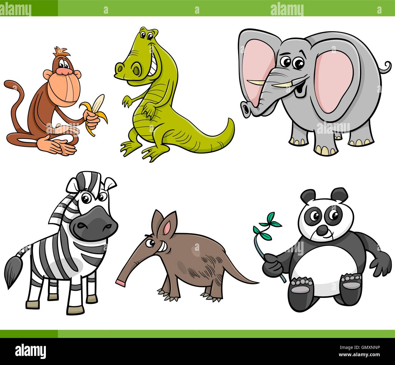 wild animals cartoon set Stock Vector Image & Art - Alamy