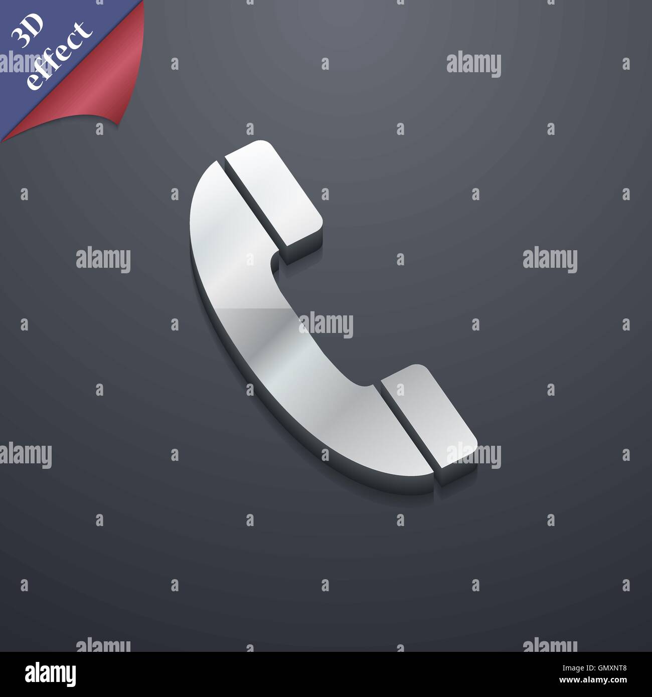 Call icon symbol. 3D style. Trendy, modern design with space for your ...