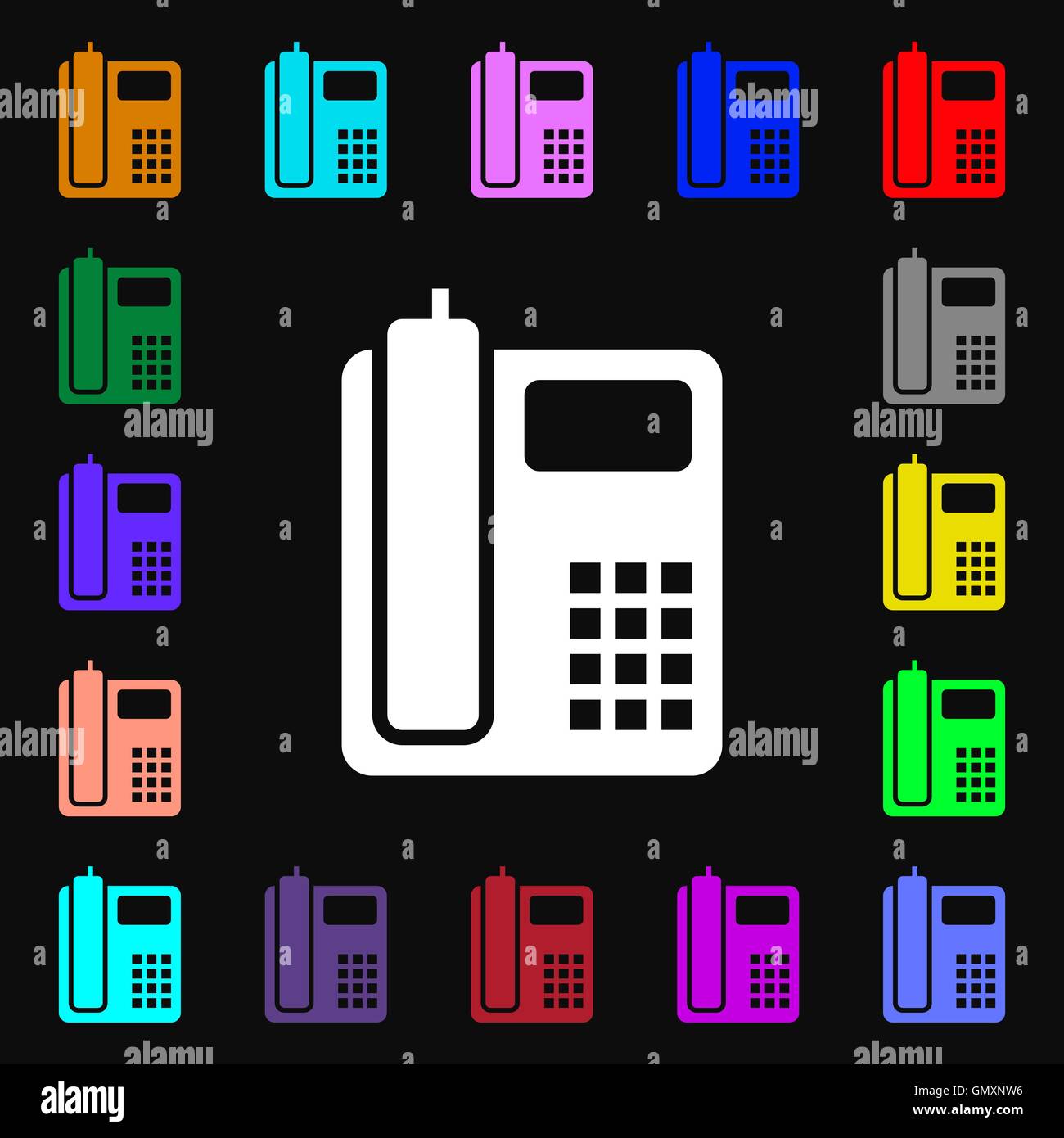 home phone icon sign. Lots of colorful symbols for your design. Vector ...