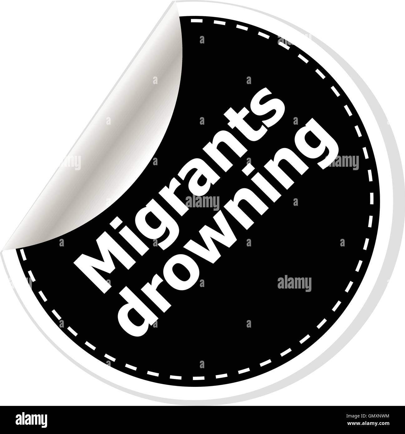 Drowning icon on white Stock Vector Images - Alamy