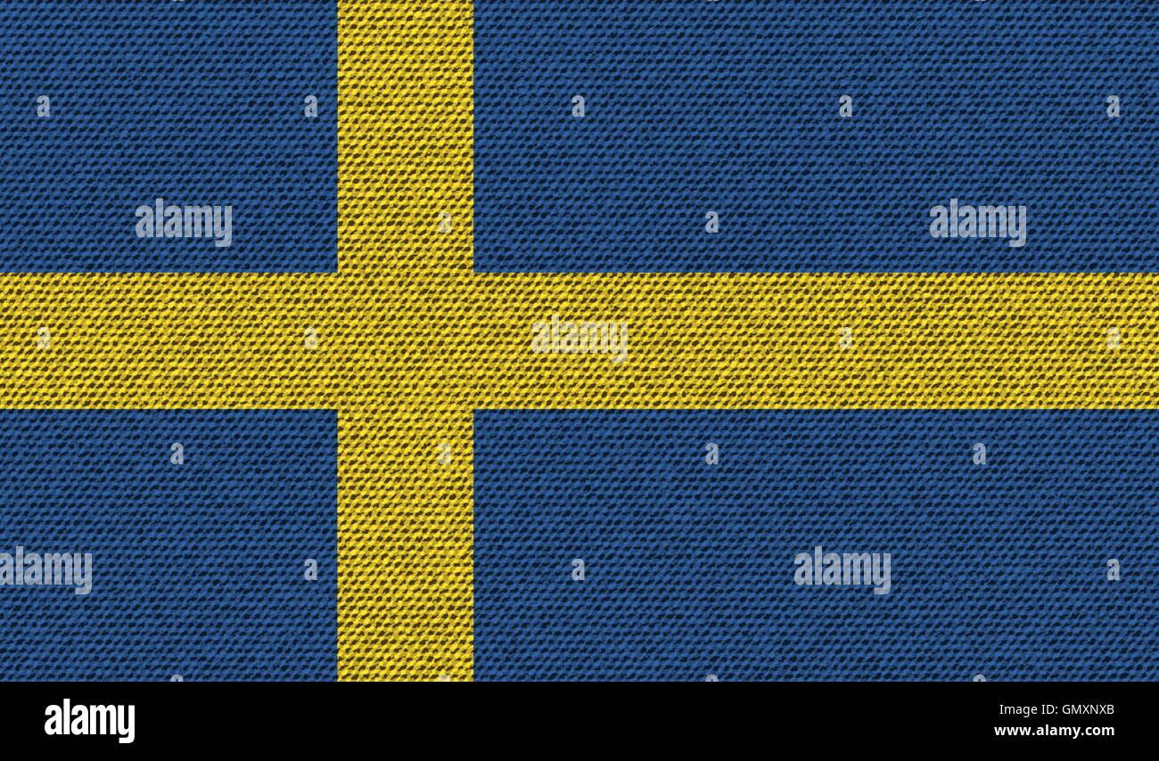 Flags Sweden on denim texture. Vector Stock Vector Image & Art - Alamy