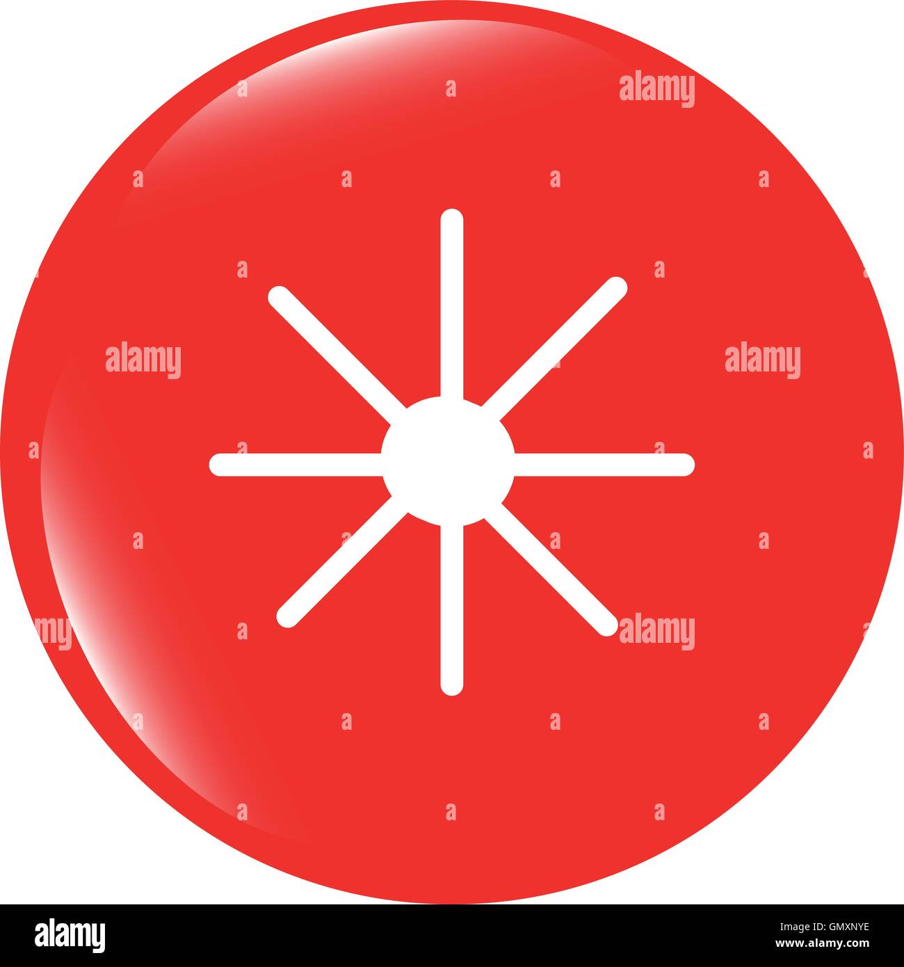 vector Sun icon on round button collection original illustration Stock ...