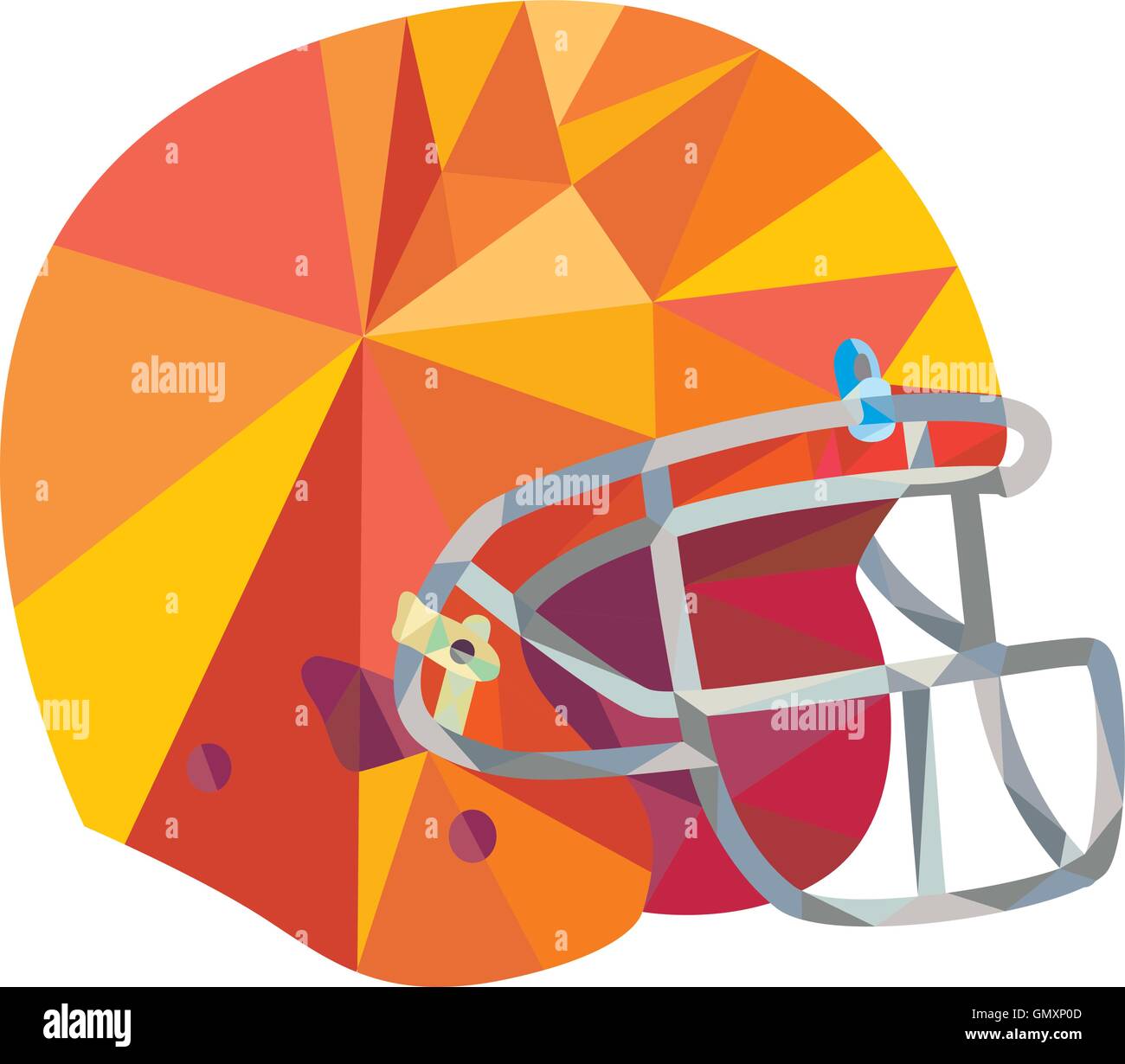 American Football Helmet Low Polygon Stock Vector Image & Art - Alamy