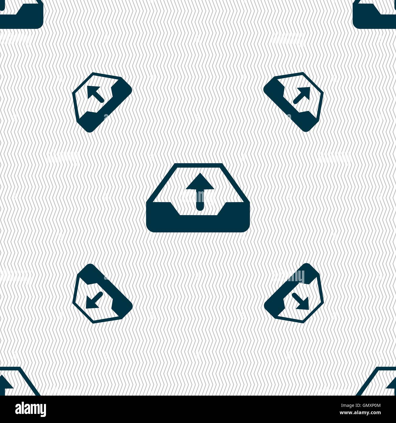 Backup icon sign. Seamless pattern with geometric texture. Vector Stock ...