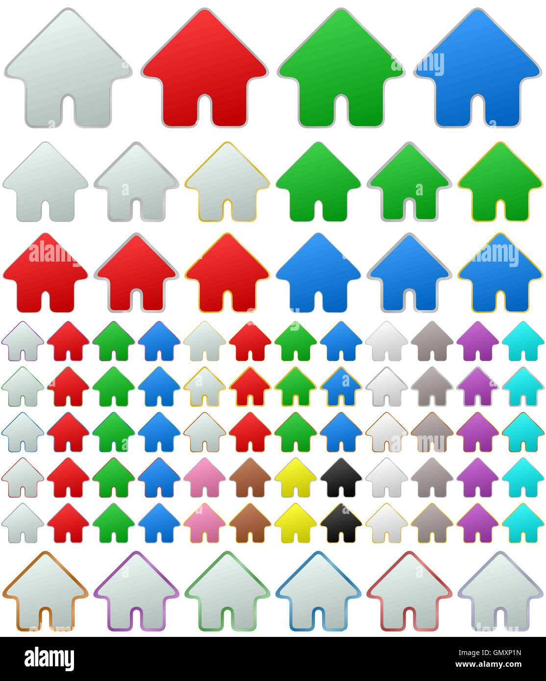 User home on rounded Stock Vector Images - Alamy