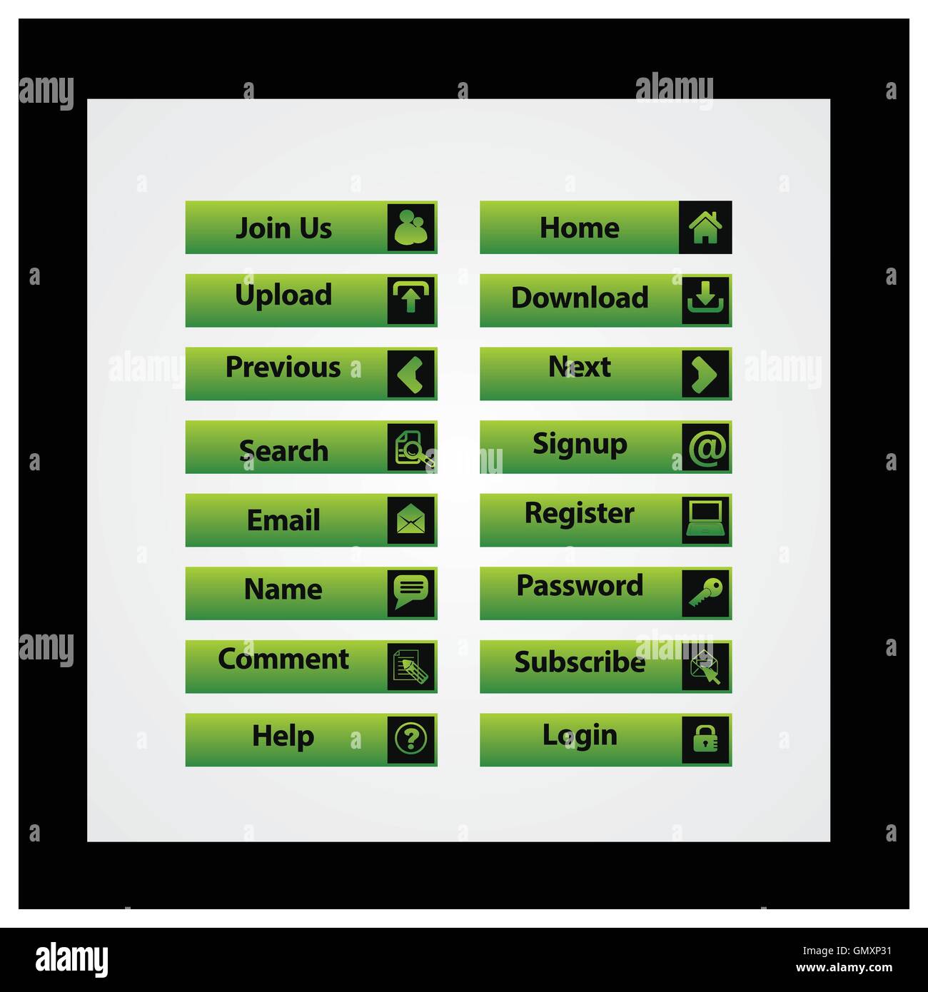 Web Design buttons Theme Stock Vector Image & Art - Alamy