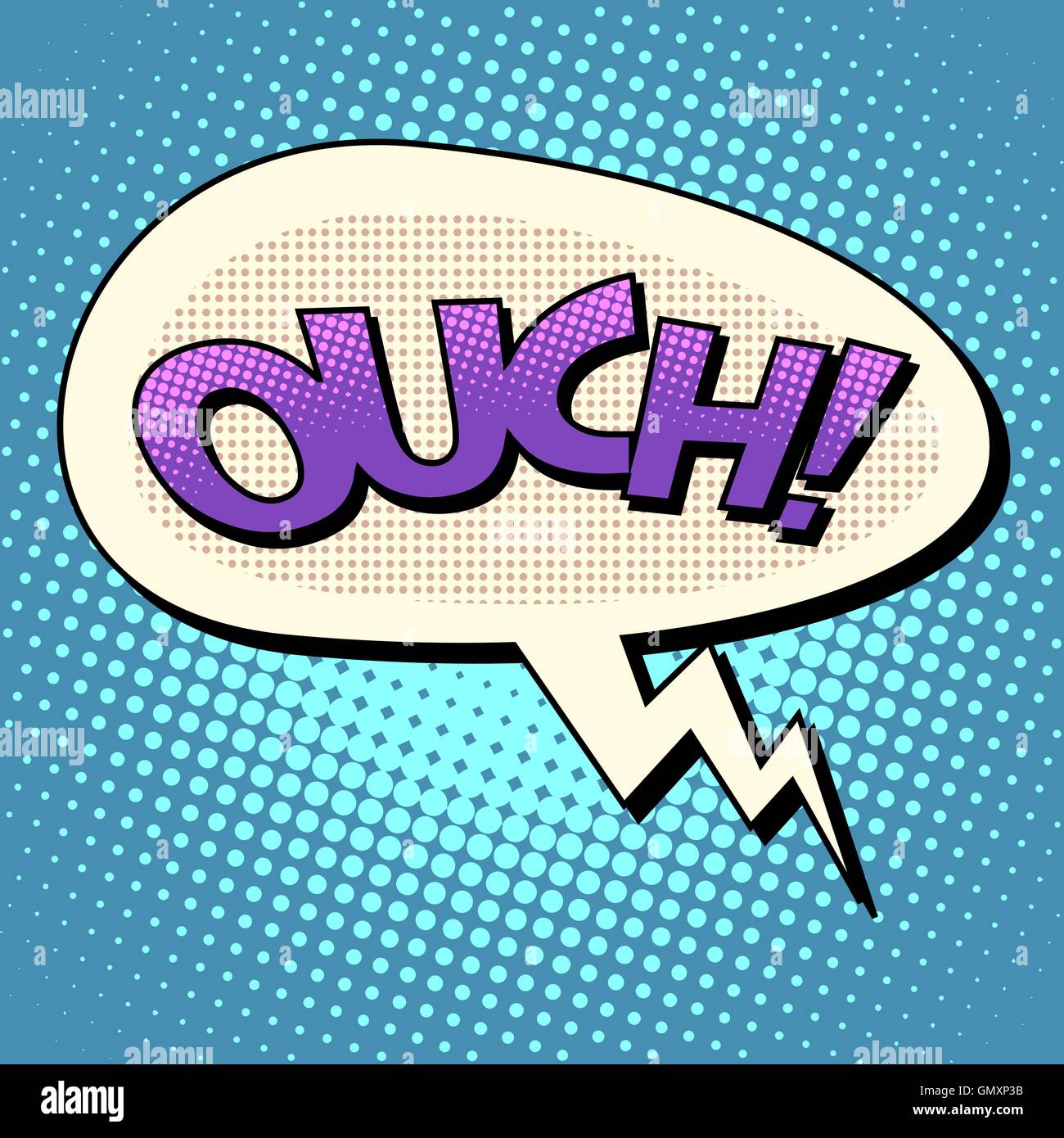 ouch comic bubble text Stock Vector Image & Art - Alamy
