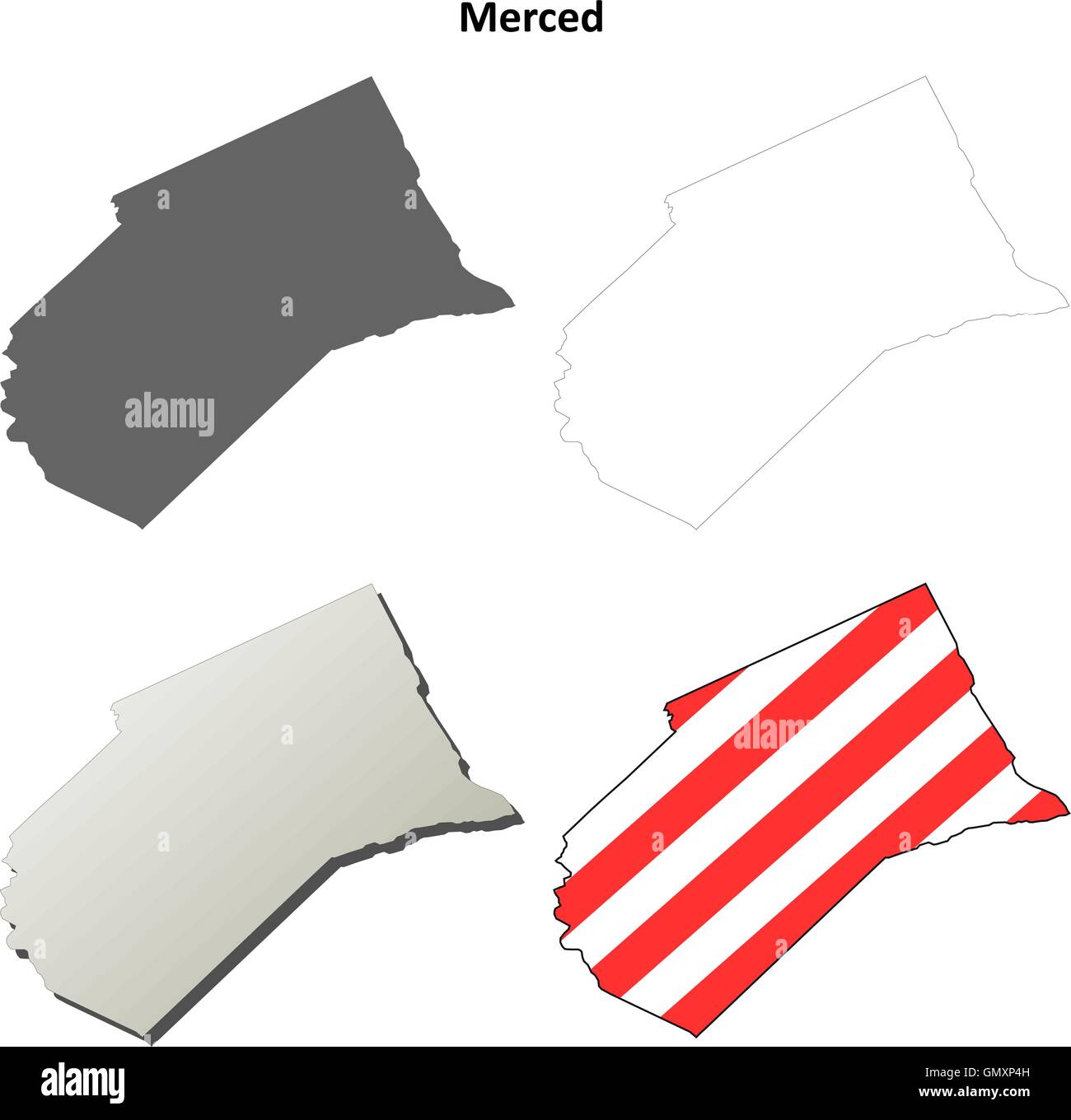 Merced county map hi-res stock photography and images - Alamy