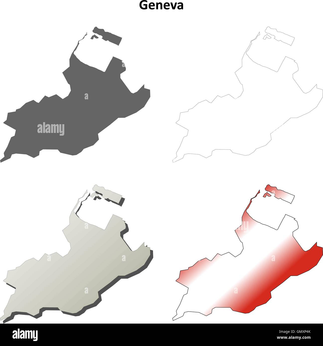 Geneva outline Stock Vector Images - Alamy