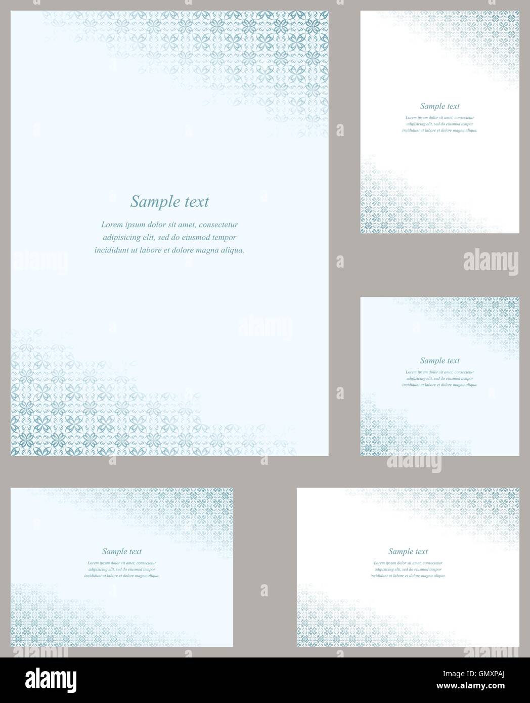 Cyan page corner design template set Stock Vector Image & Art - Alamy