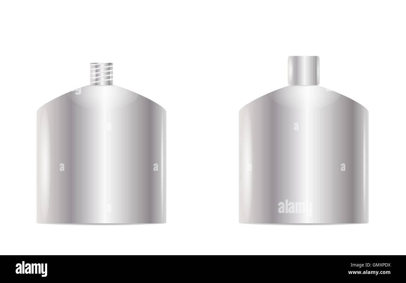 open and closed silver bottle Stock Vector Image & Art - Alamy