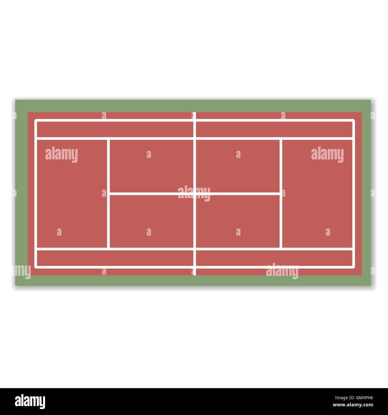 Tennis court illustration Stock Vector Images - Alamy