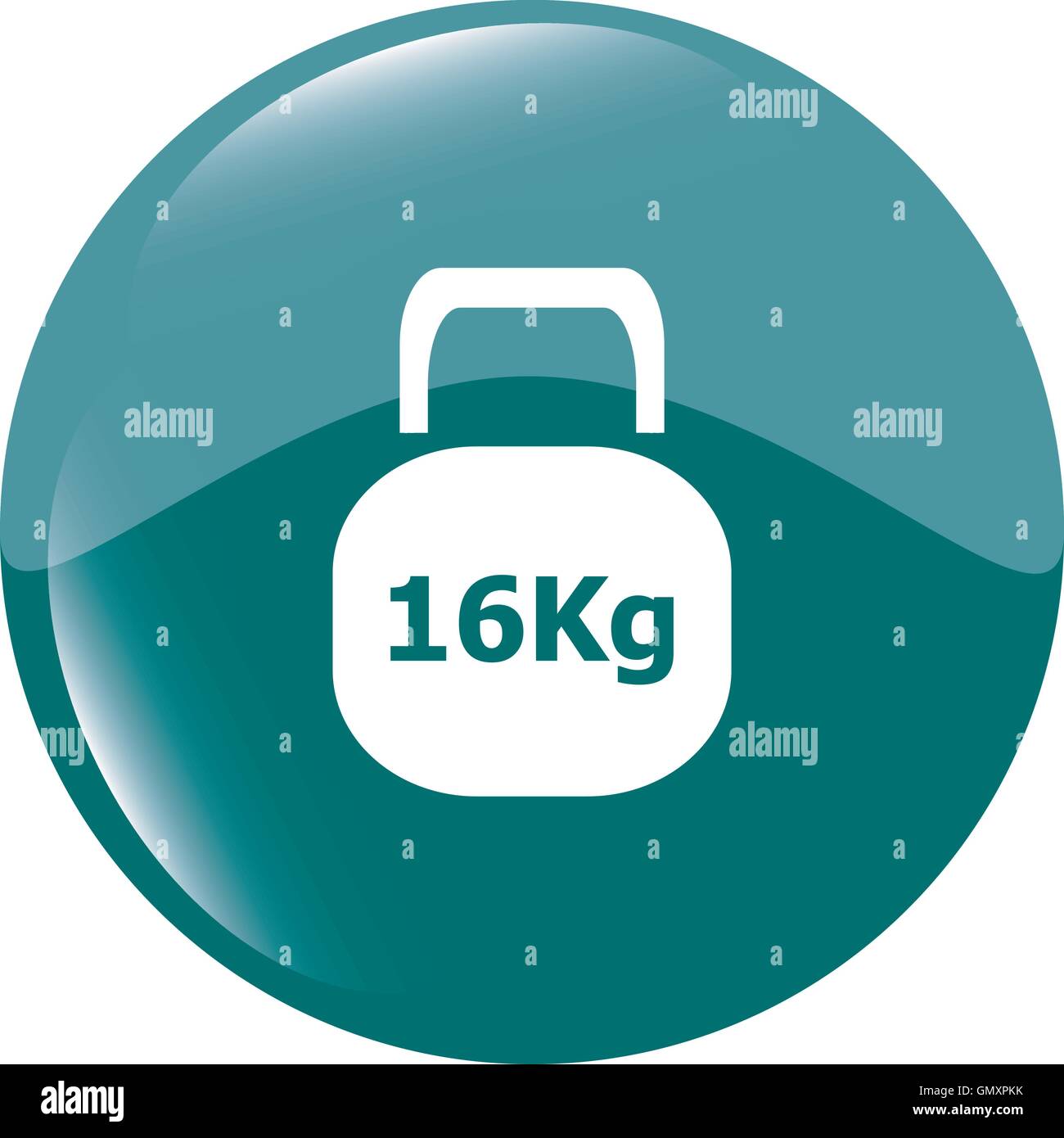 Weight sign icon. 16 kilogram (kg). Sport symbol. Fitness vector ...