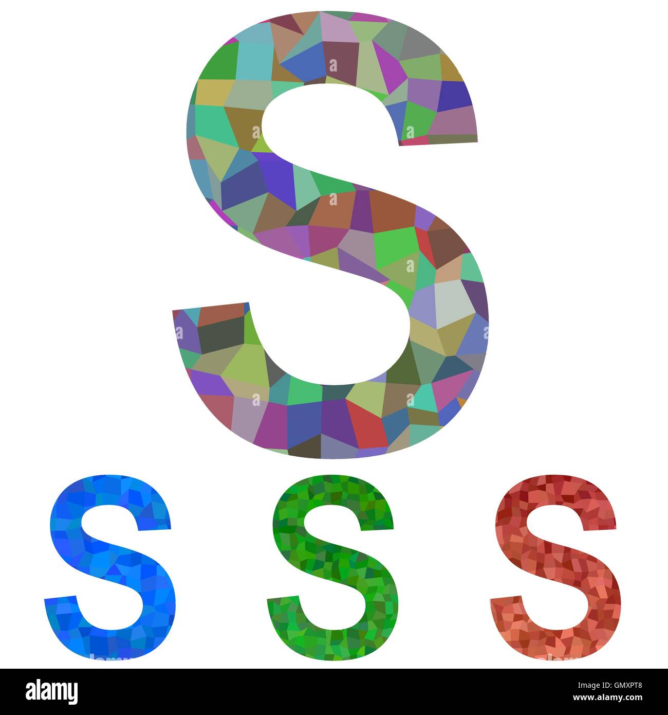Mosaic font design - letter S Stock Vector Image & Art - Alamy