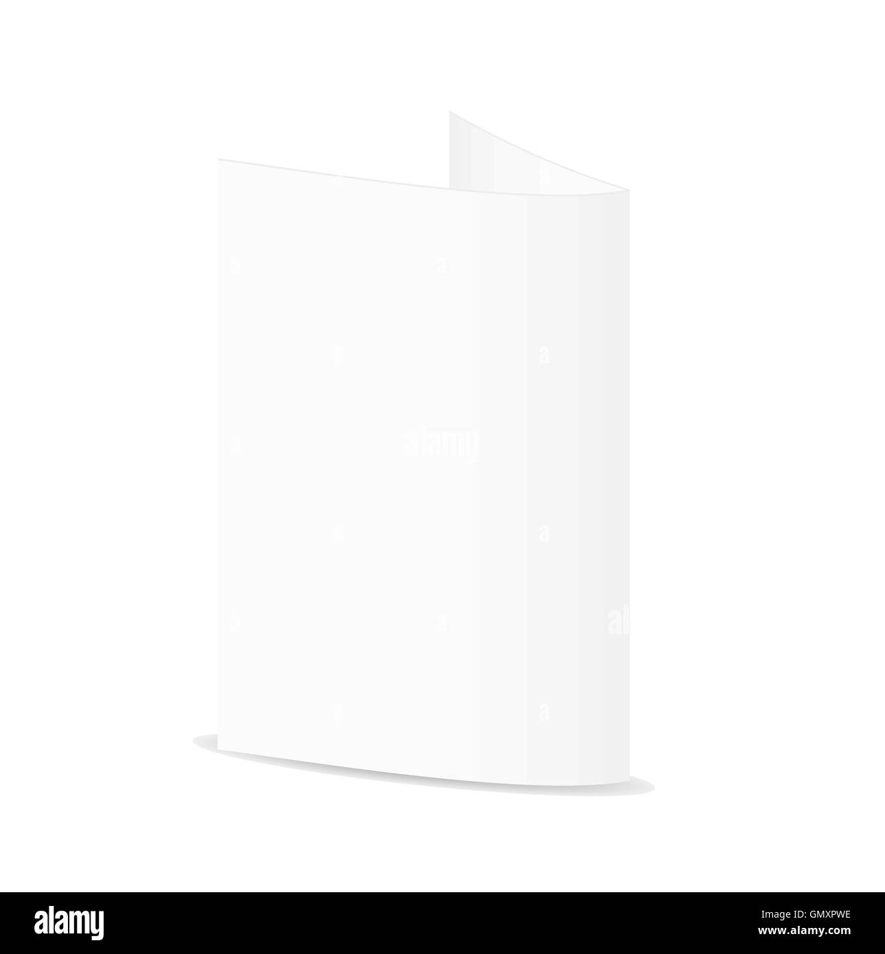 white blank folded paper Stock Vector Image & Art - Alamy