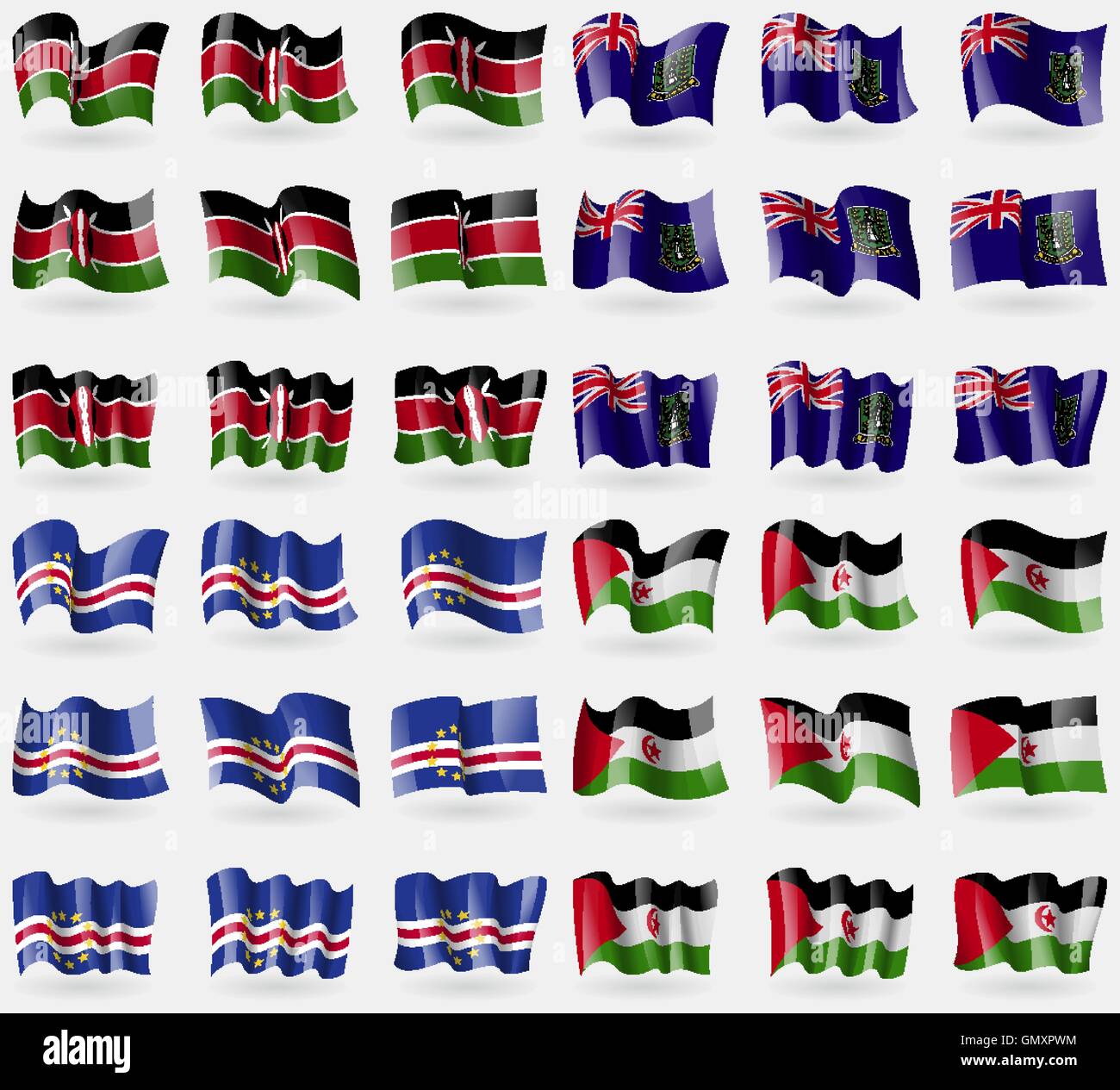 Flags of western sahara Stock Vector Images - Alamy