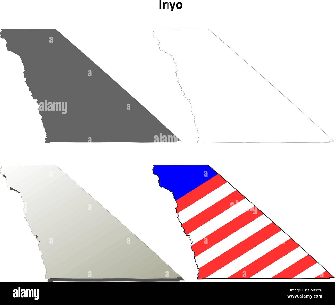 Inyo county map hi-res stock photography and images - Alamy