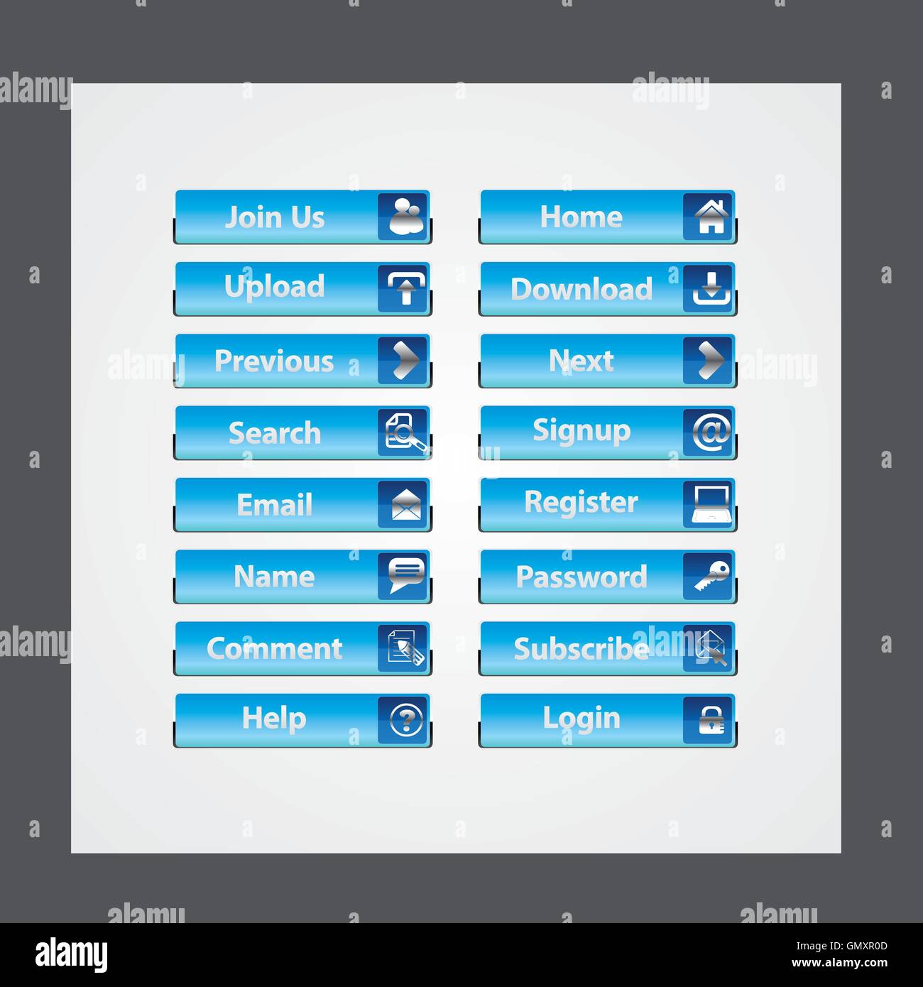 Web Design buttons Theme Stock Vector Image & Art - Alamy