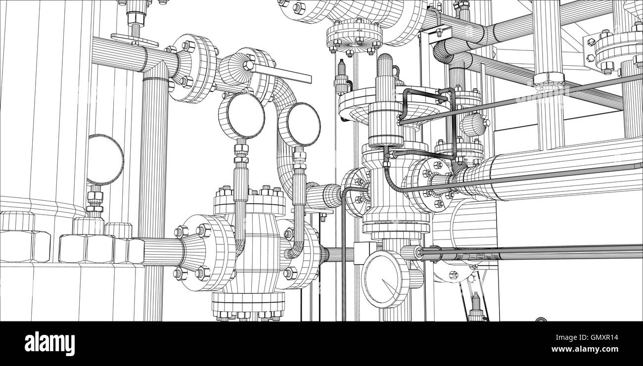 Illustration of equipment for heating system Stock Vector Image & Art ...