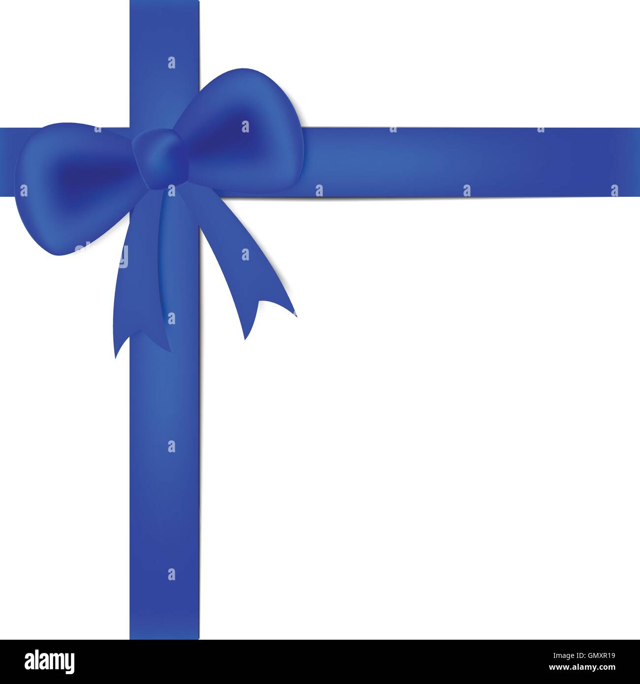 Blue ribbon on white box Stock Vector Image & Art - Alamy