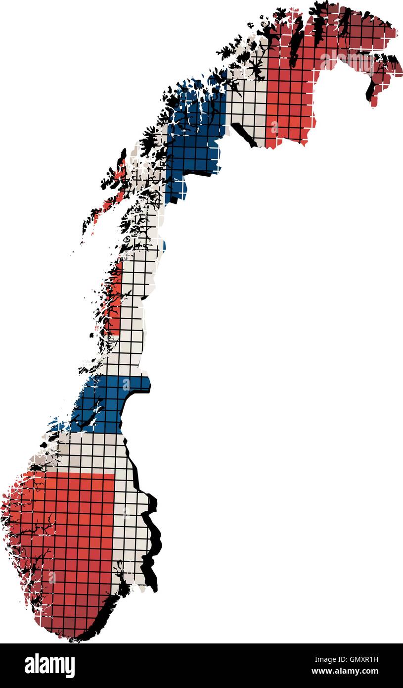 Norway map with flag inside Stock Vector Image & Art - Alamy