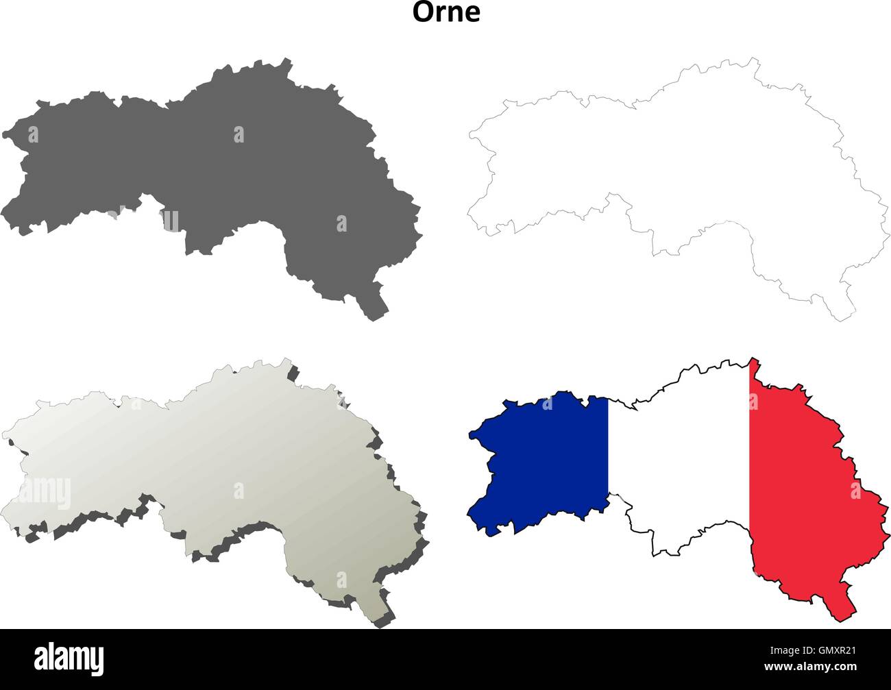 Normandie map Stock Vector Images - Alamy