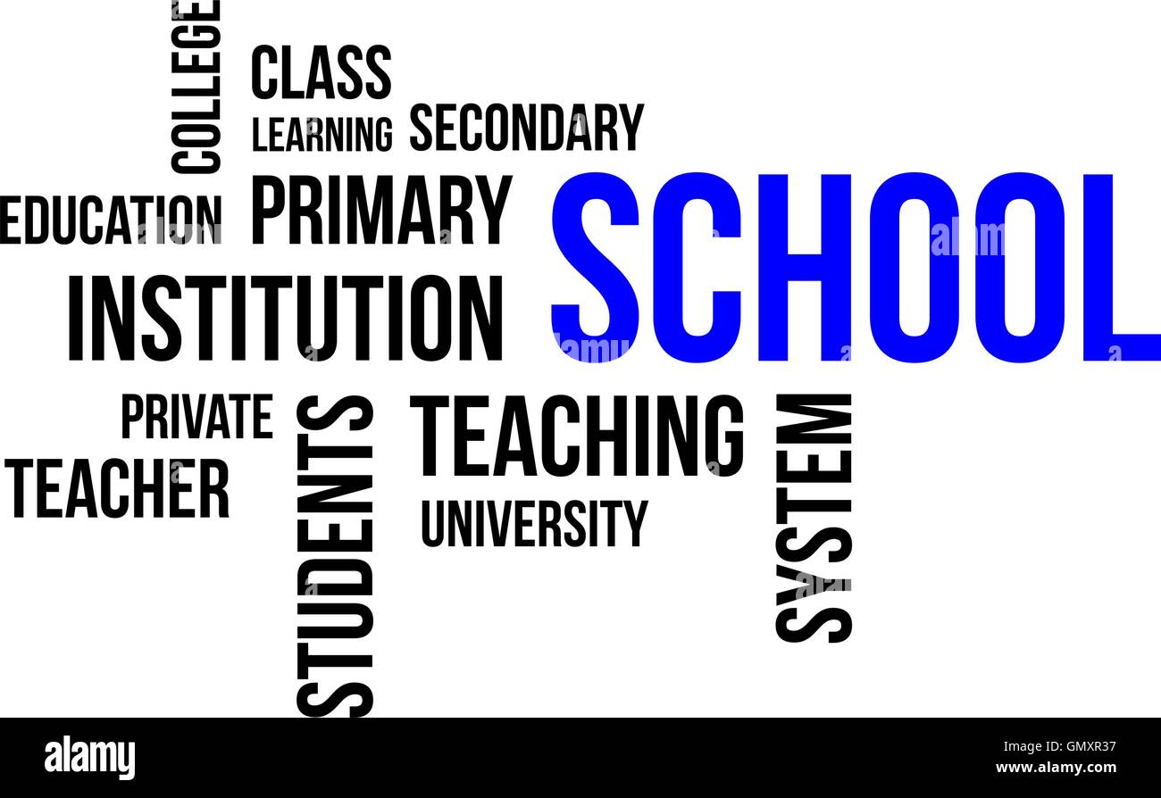 word cloud - school Stock Vector Image & Art - Alamy