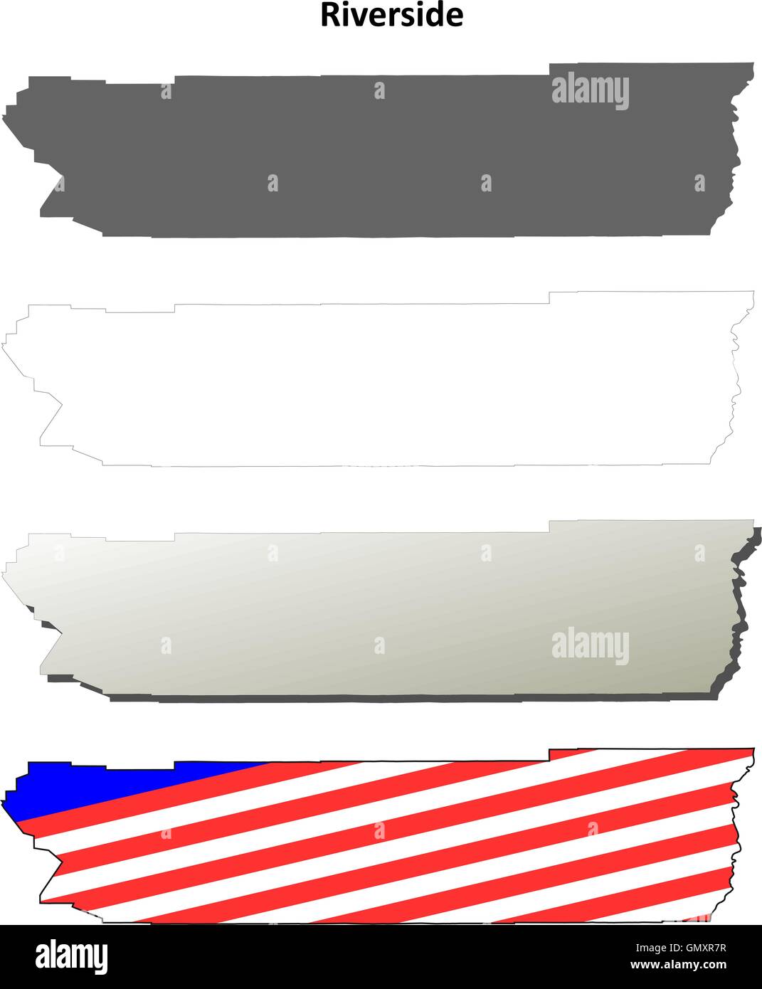 Riverside california county map hi-res stock photography and images - Alamy