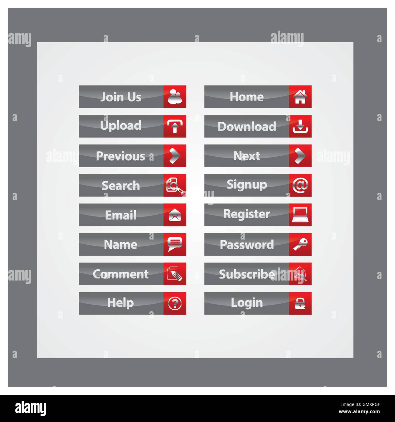 Web Design buttons Theme Stock Vector Image & Art - Alamy