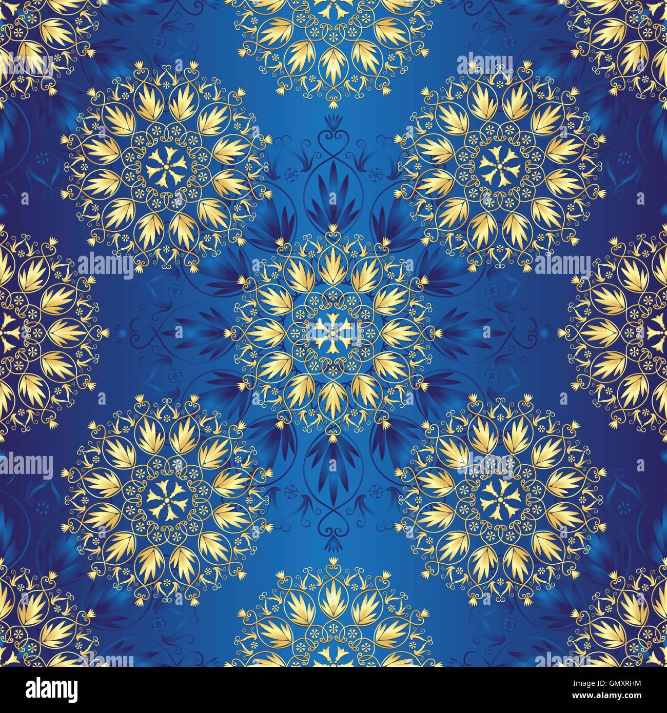 Dark blue gold pattern Stock Vector Images - Alamy