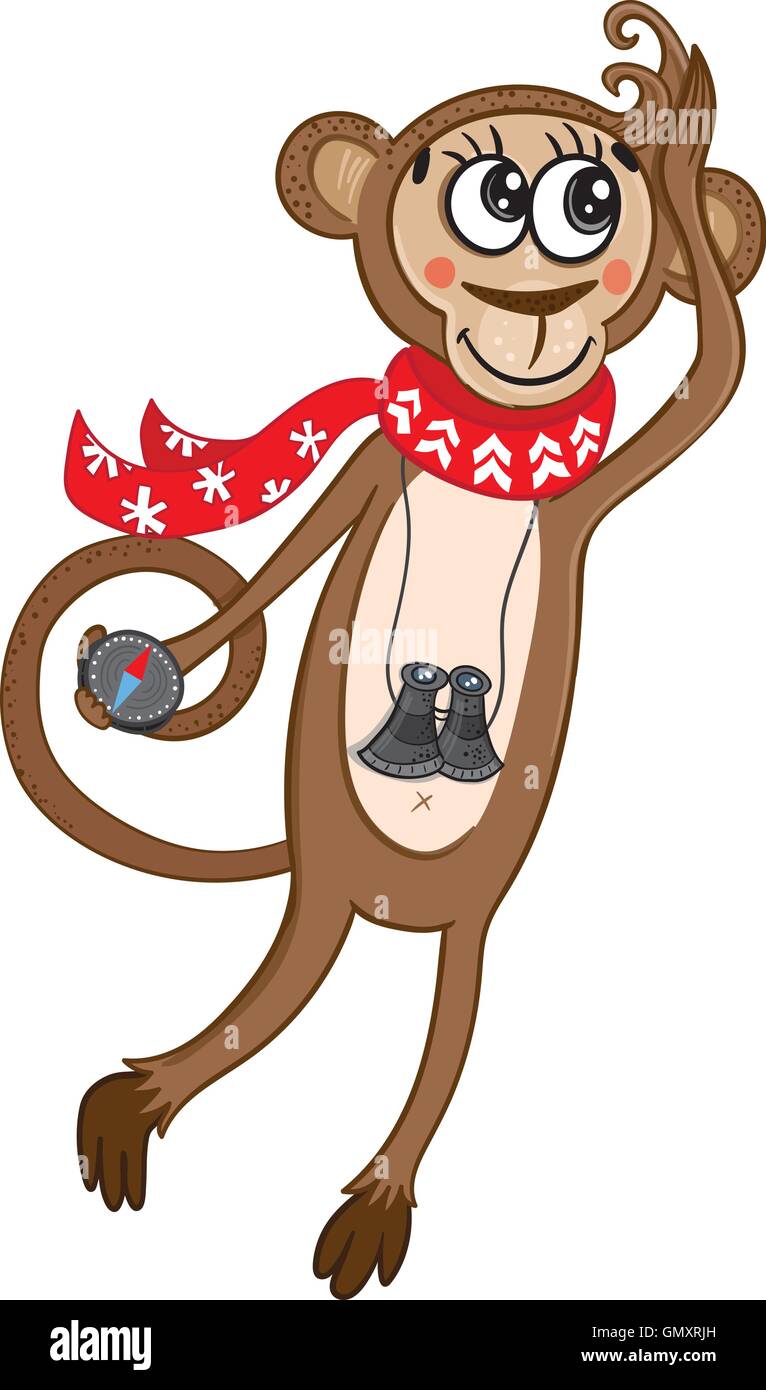 Monkey and travel Stock Vector Images - Alamy