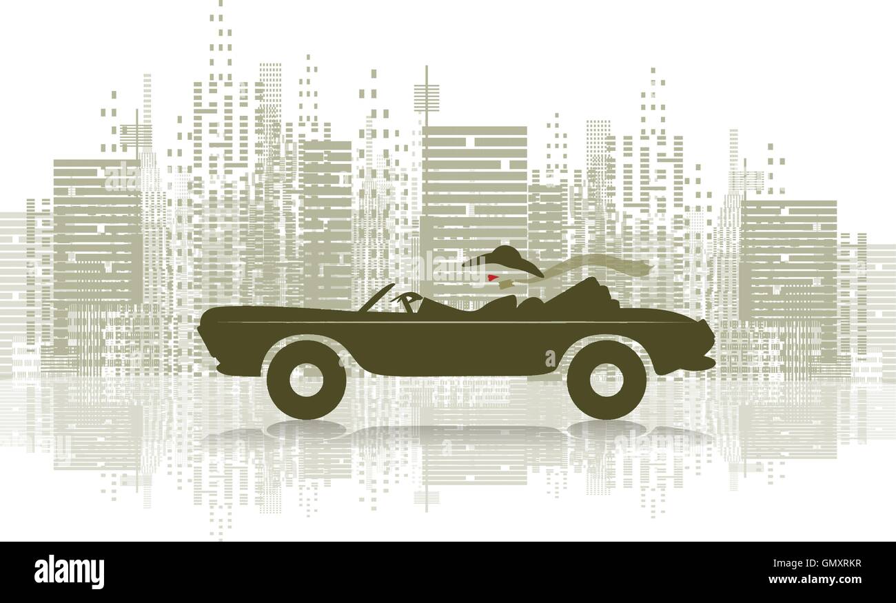 Hat in car city Stock Vector Images - Alamy