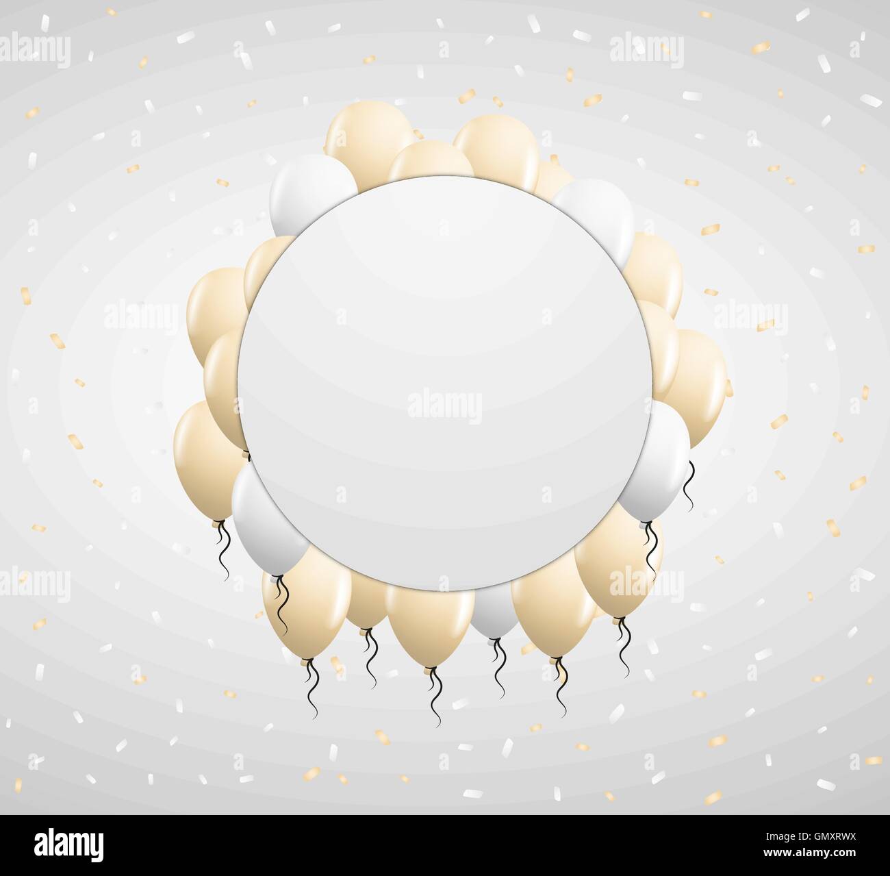 circle badge and beige balloons Stock Vector Image & Art - Alamy