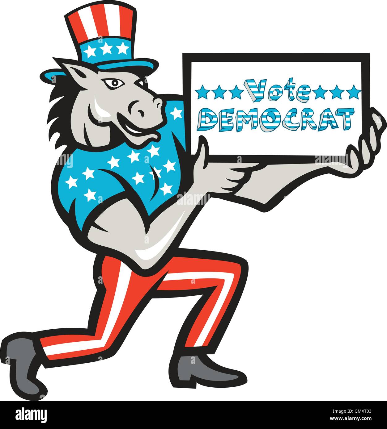 Democratic donkey cartoon Cut Out Stock Images & Pictures - Alamy
