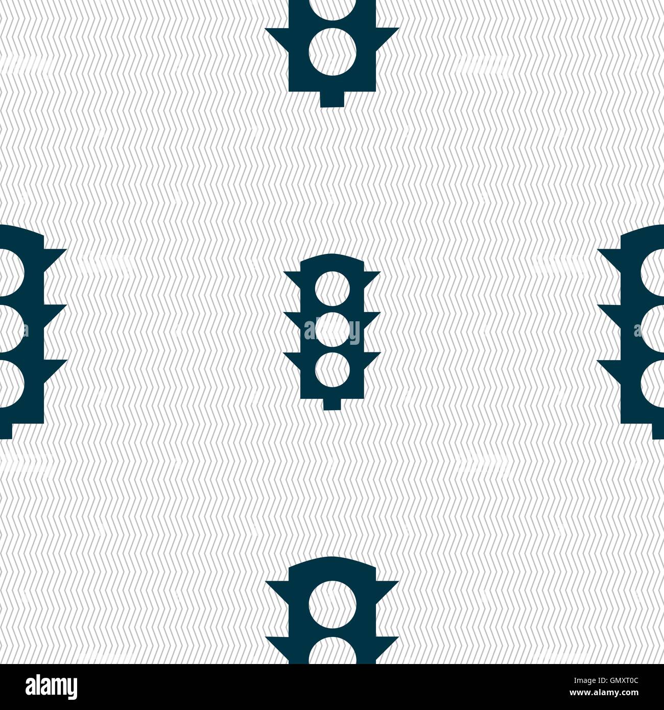 Traffic light signal icon sign. Seamless pattern with geometric texture ...