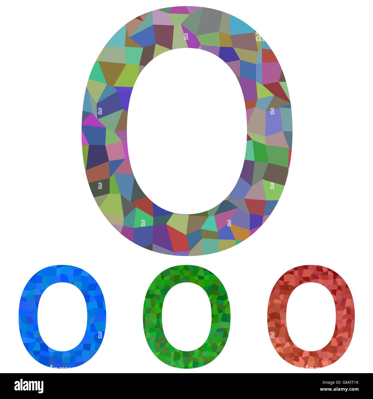 Mosaic font design - letter O Stock Vector Image & Art - Alamy