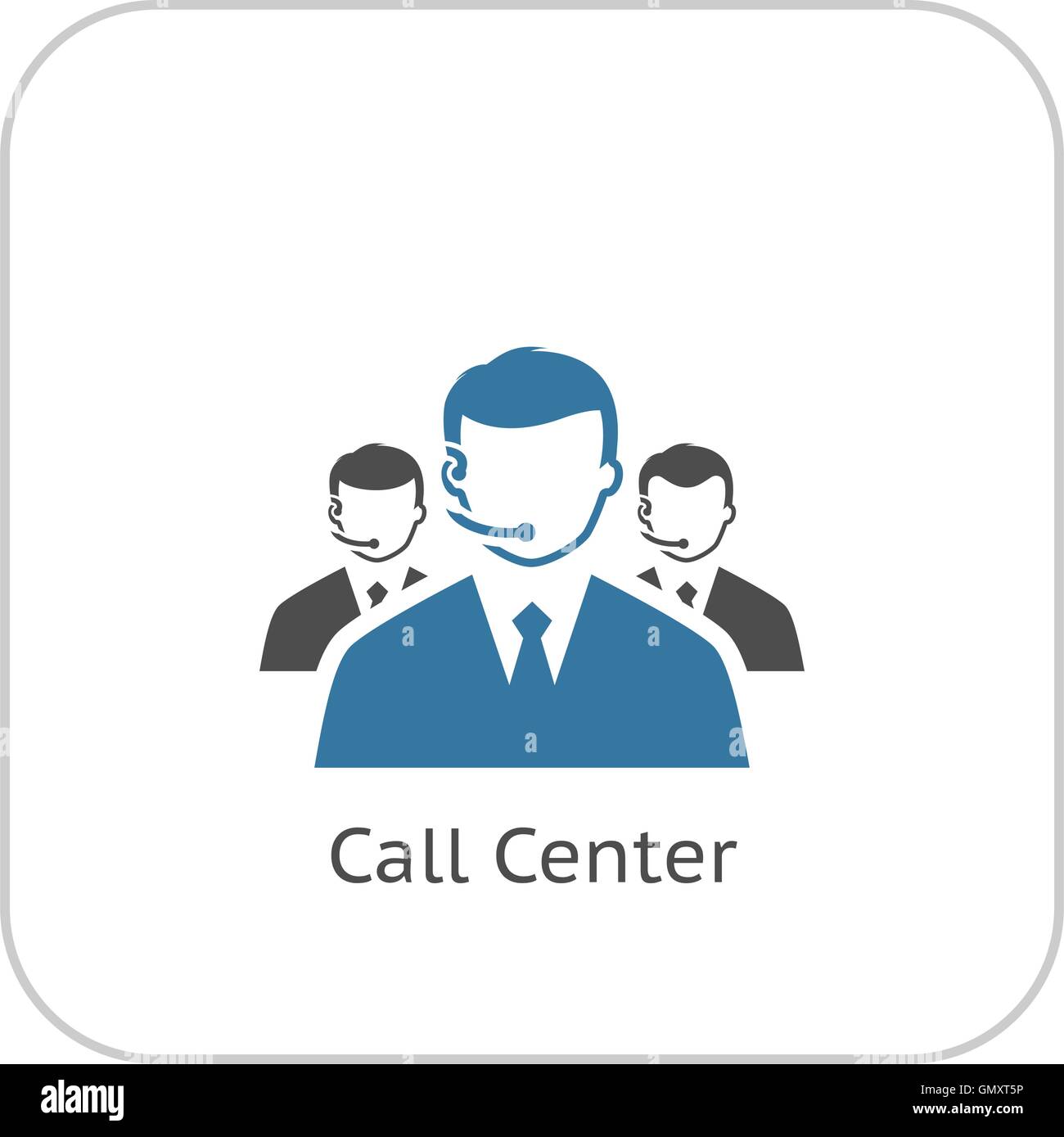 Call Center Icon. Flat Design Stock Vector Image & Art - Alamy