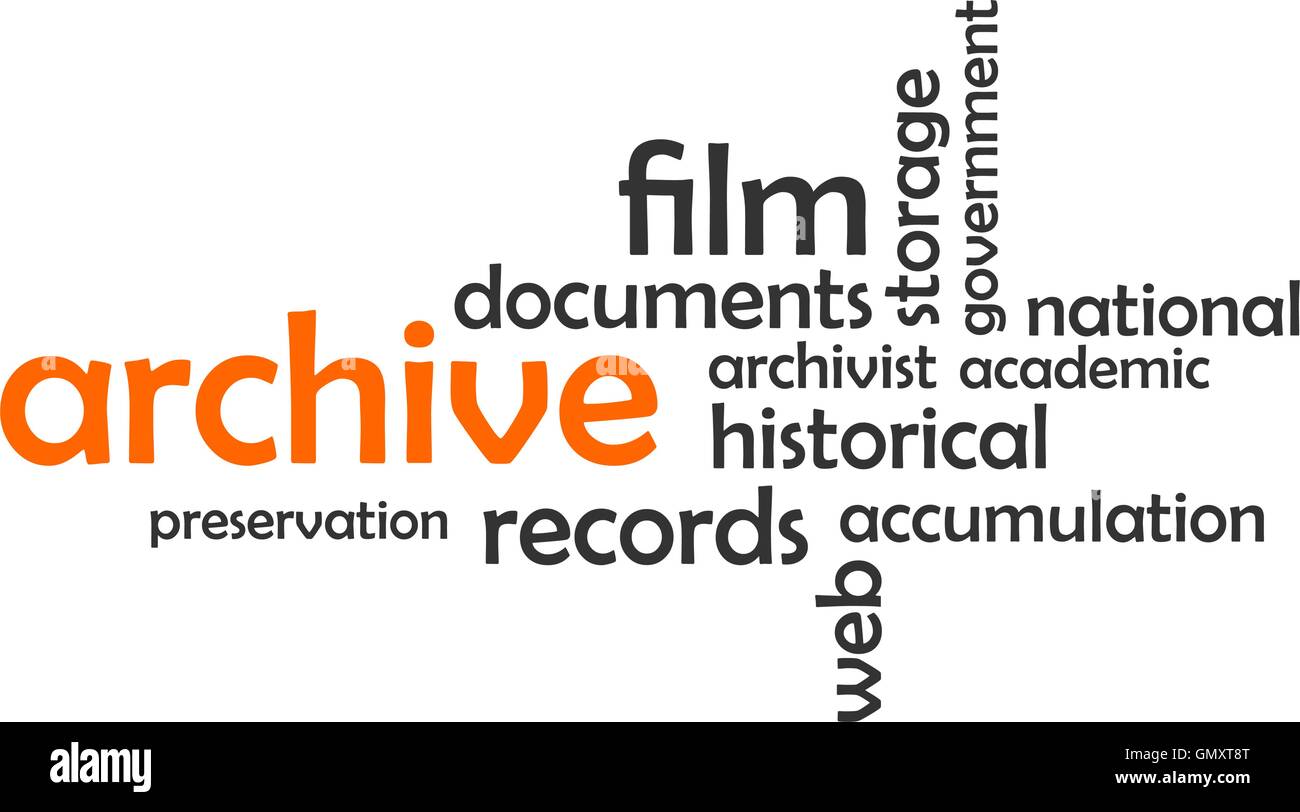 word cloud - archive Stock Vector Image & Art - Alamy