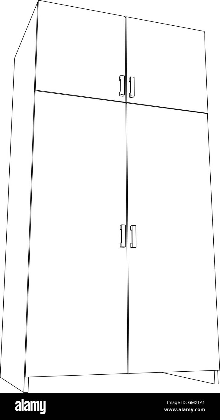 Illustration of closed cabinet Stock Vector Image & Art - Alamy