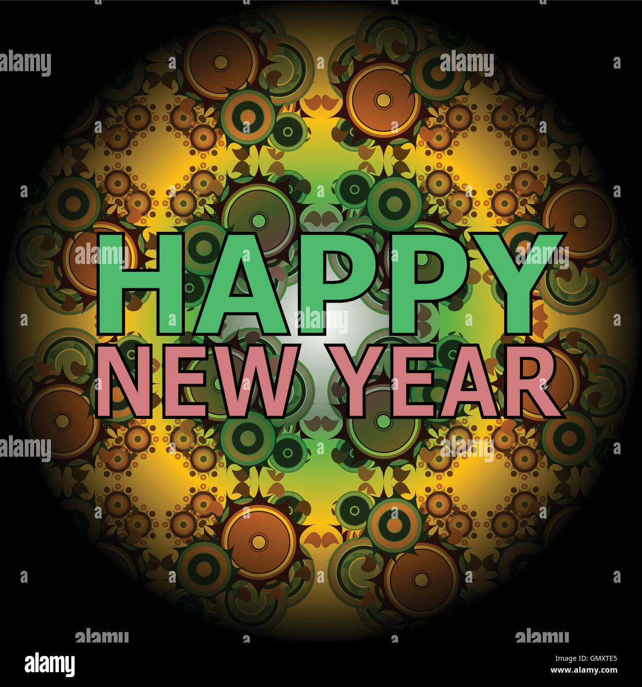 Beautiful text design of Happy New Year on abstract background. vector ...