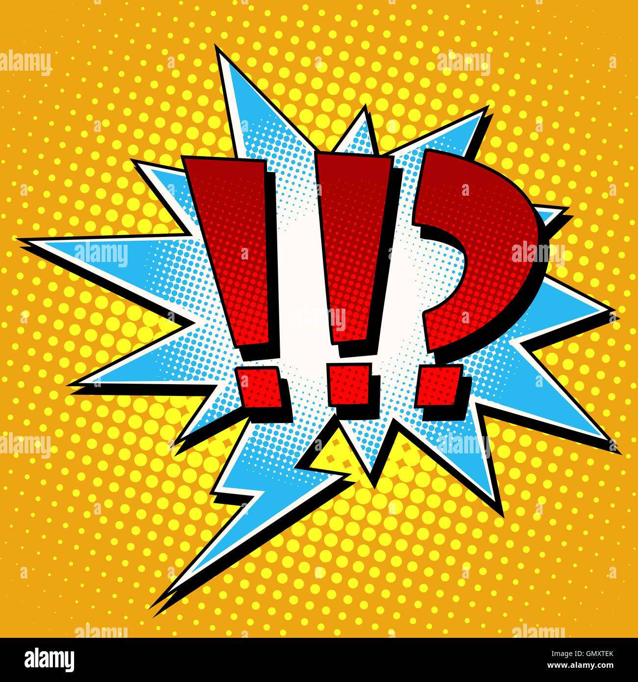 Questions exclamation marks comic bubble retro text Stock Vector Image ...
