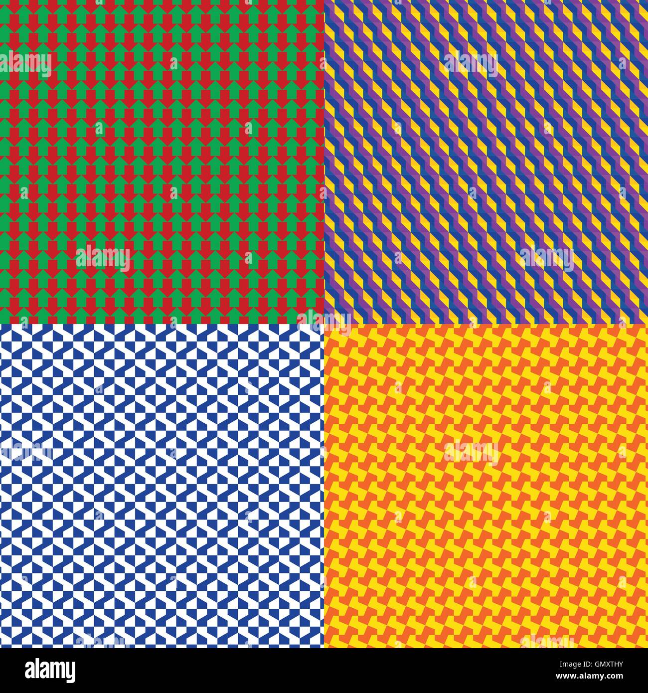 Four colorful illusion pattern Stock Vector Image & Art - Alamy