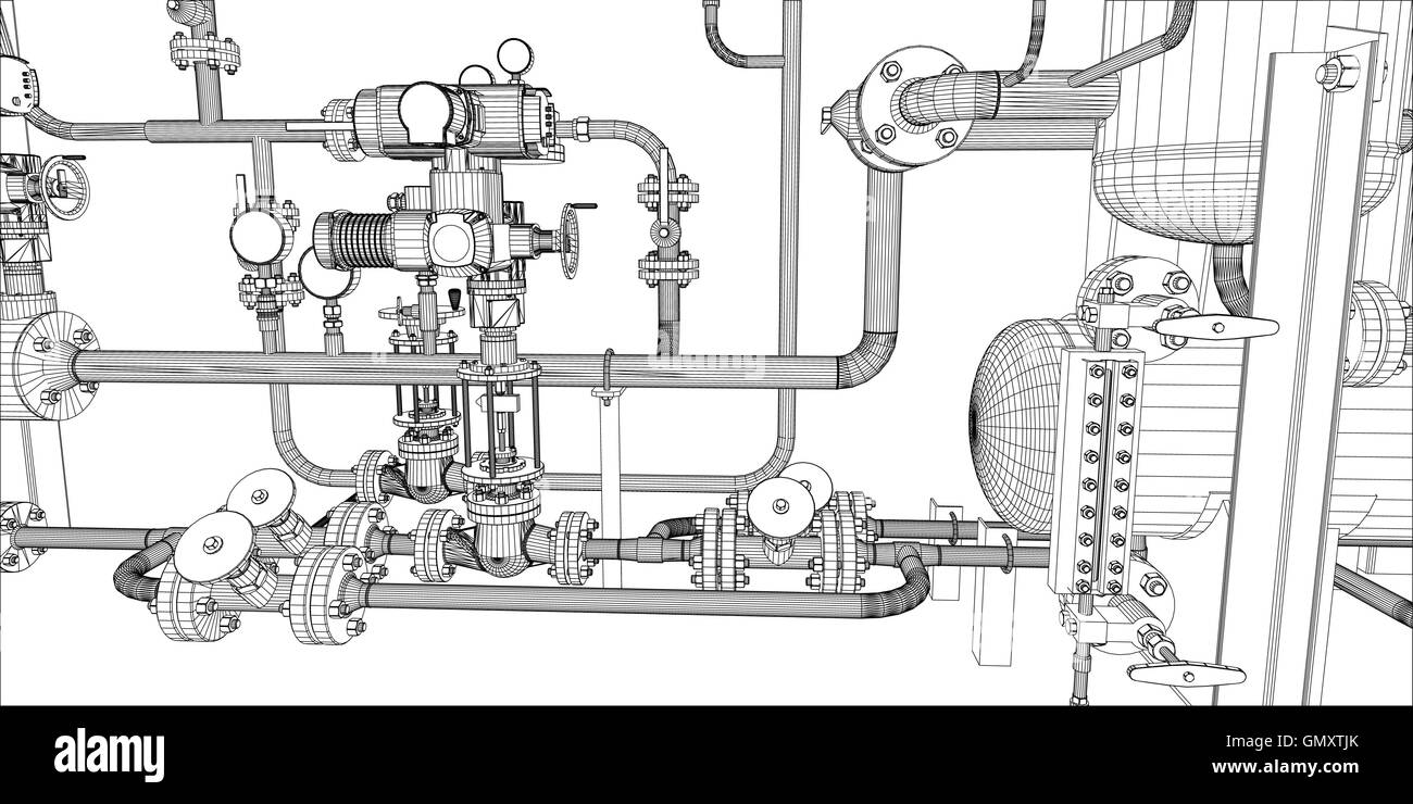 Illustration of equipment for heating system Stock Vector Image & Art ...