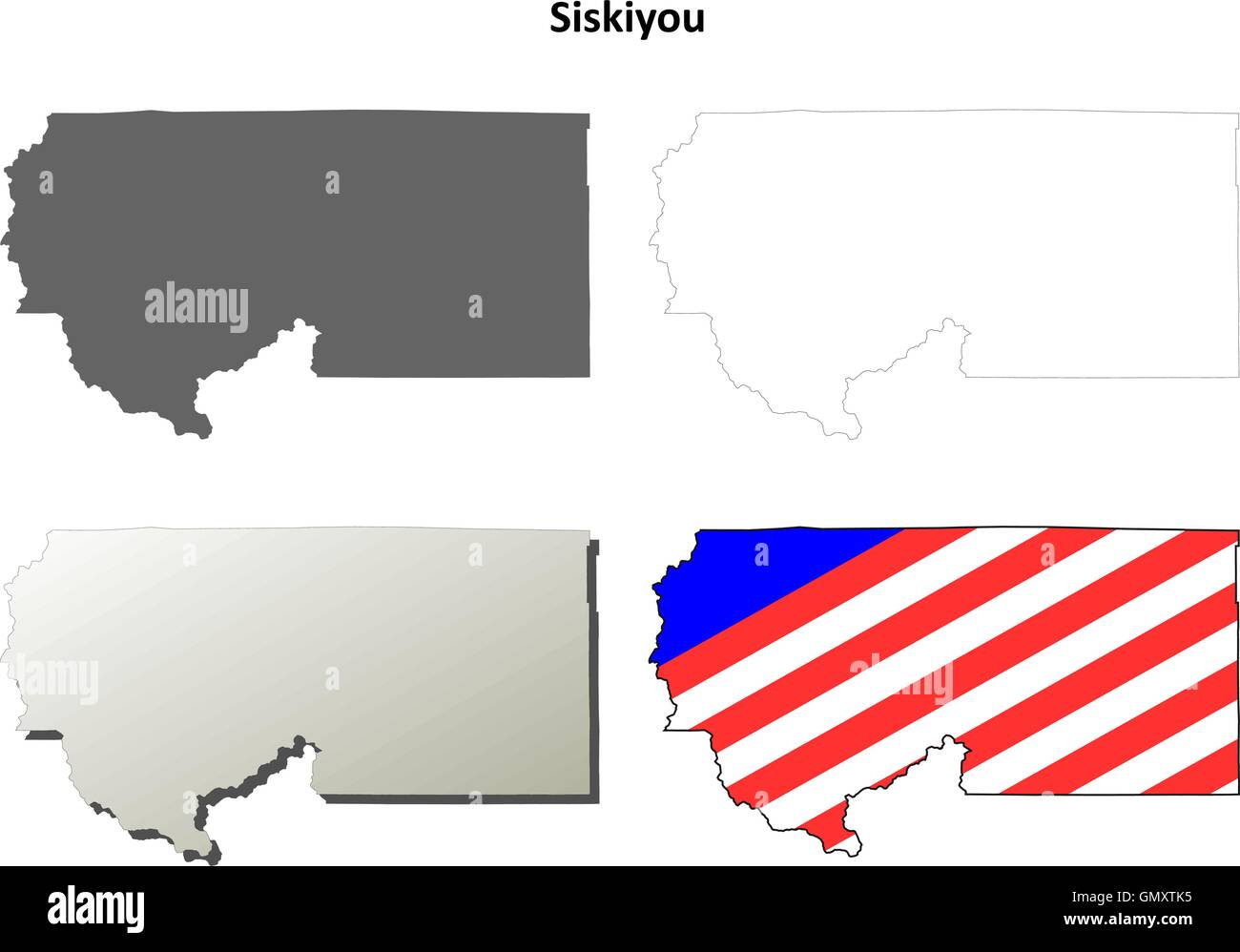 Siskiyou county map hi-res stock photography and images - Alamy