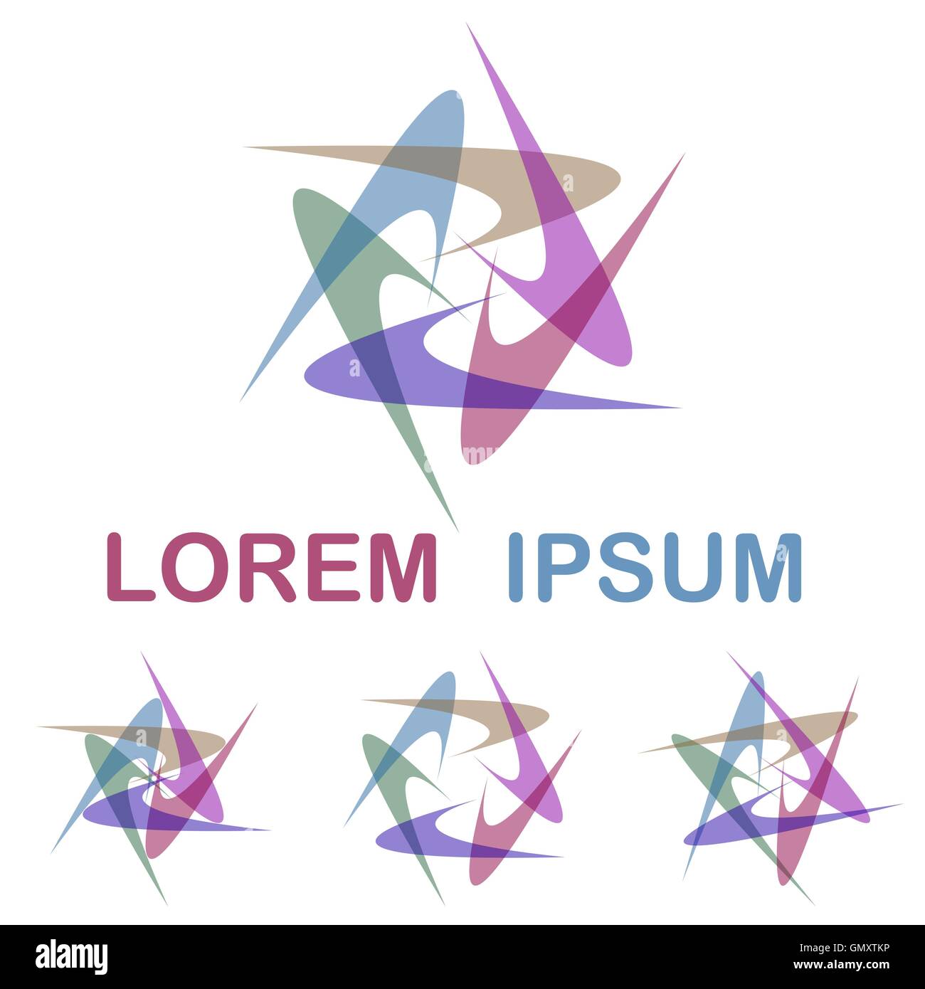 Colorful round logo design set Stock Vector Image & Art - Alamy