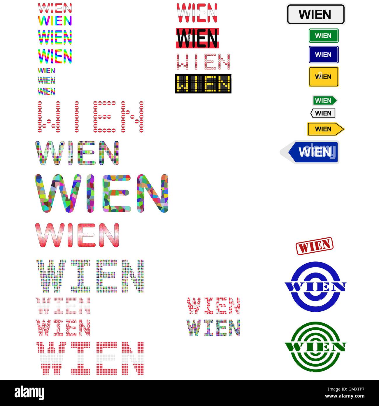 Wien text Stock Vector Images - Alamy