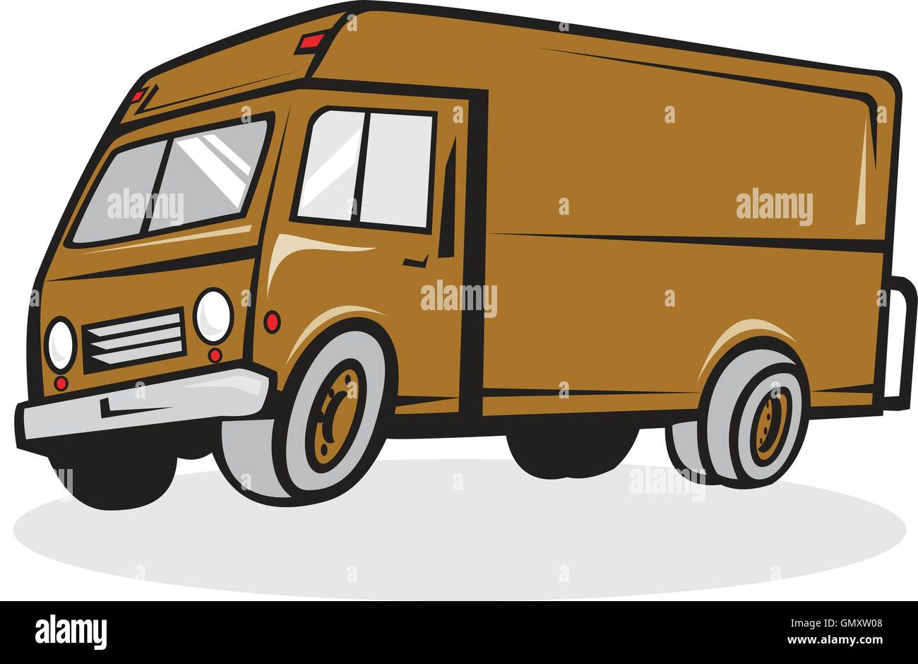 Delivery Van Side Isolated Cartoon Stock Vector Image & Art - Alamy