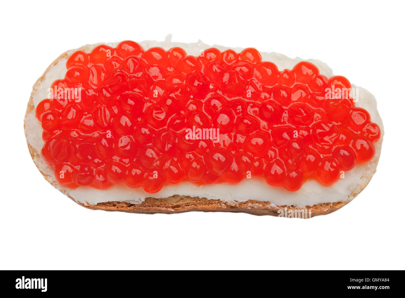 Sandwich red caviar traditional Cut Out Stock Images & Pictures - Alamy