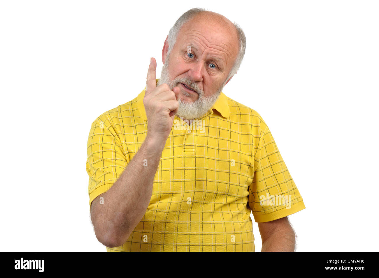Bald bearded man gestures hi-res stock photography and images - Alamy