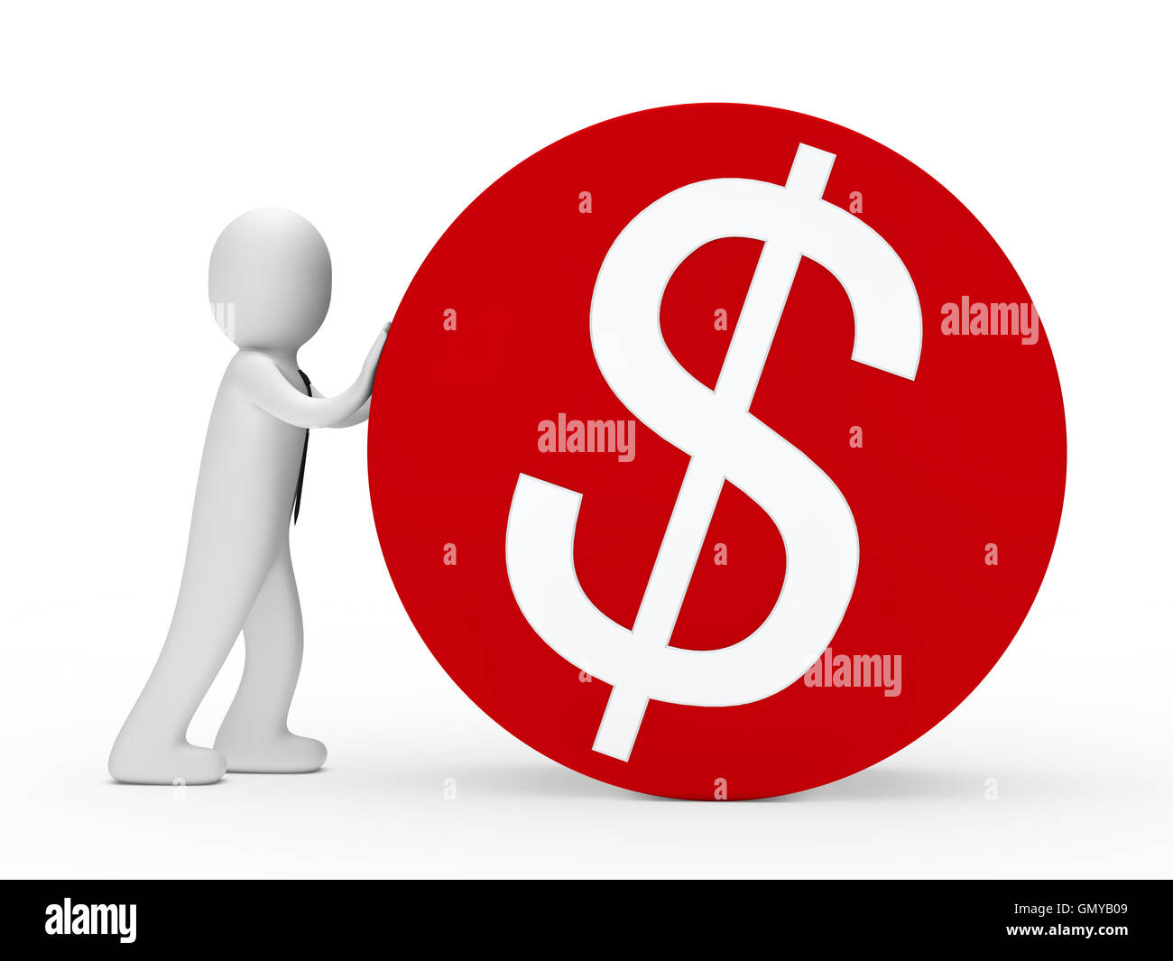 Cartoon character dollar sign Cut Out Stock Images & Pictures - Alamy